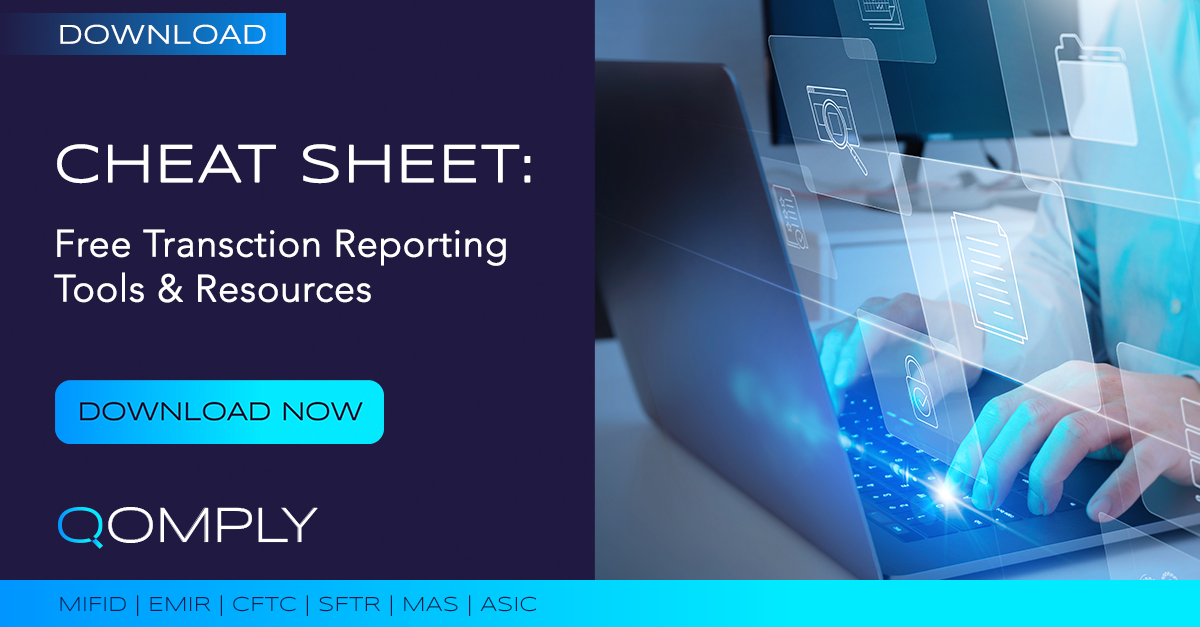Qomply's Free Transaction Reporting Cheat Sheet